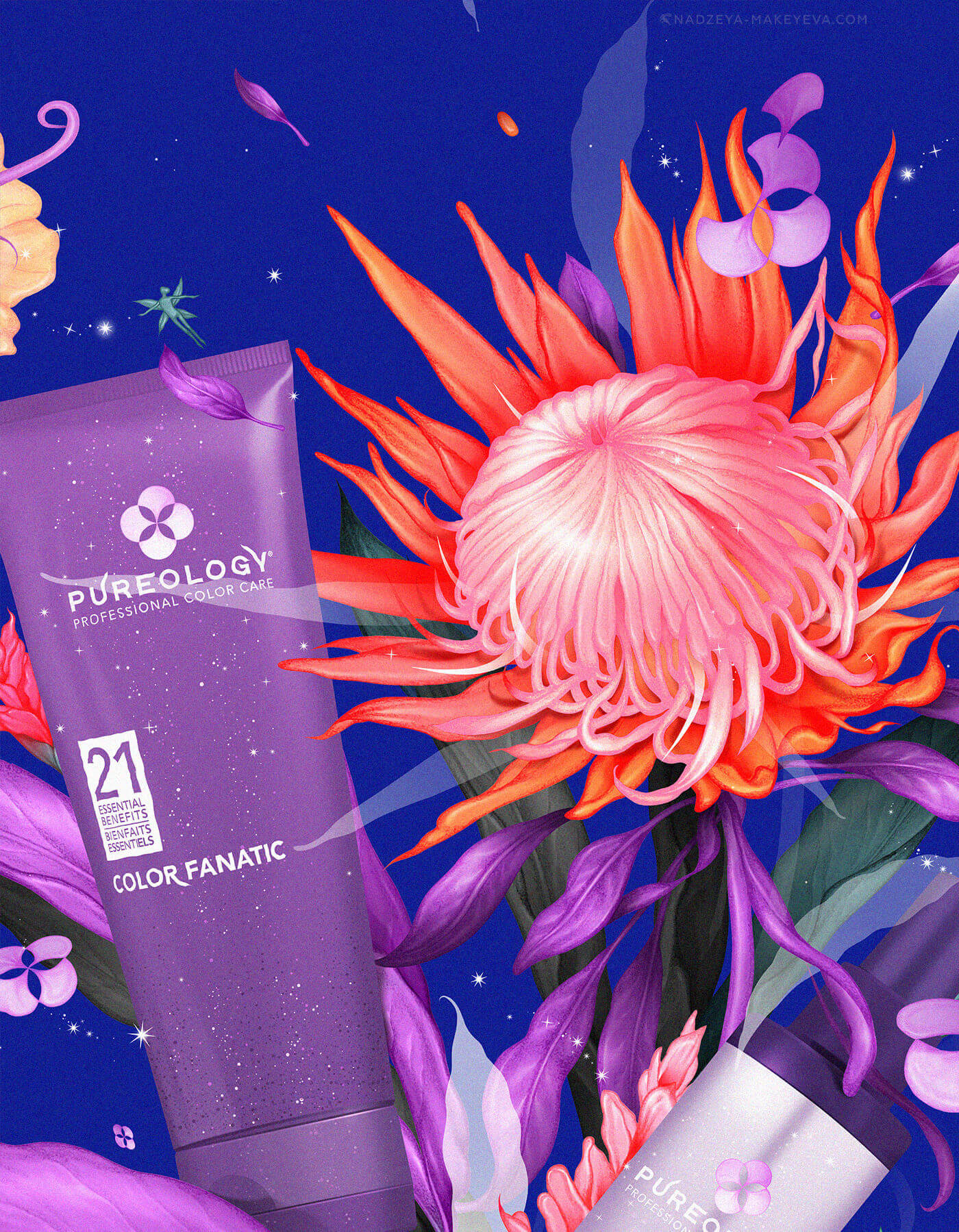 Pureology Illustration Set - Nadzeya Makeyeva Illustrations